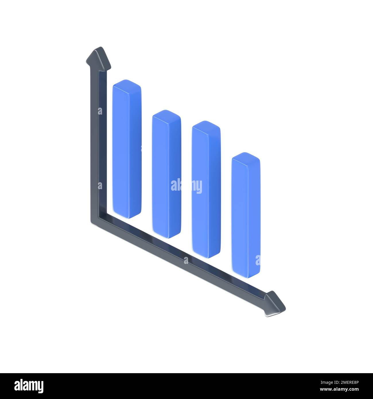 isometric diagram graph growth simple cartoon 3d rendering Stock Photo ...