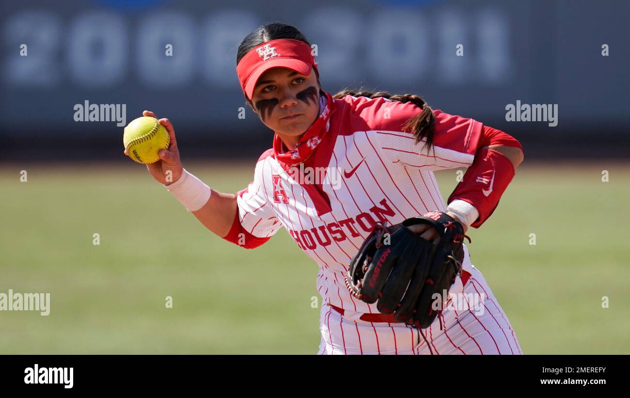 University of Houston infielder Rock Benavides (11) throws to first ...