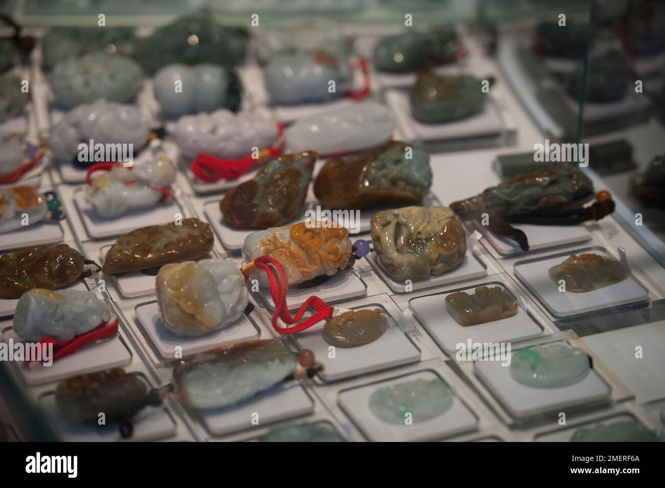Myanmar, Yangon, Pabedan Township, Bogyoke Aung San Market, jade ...