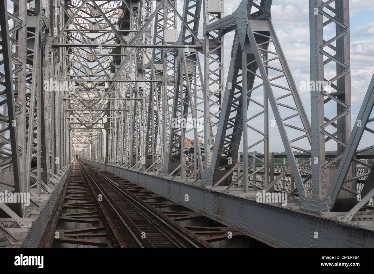 Myanmar, Mandalay, Inwa (Ava) Bridge on Irrawaddy River Stock Photo - Alamy