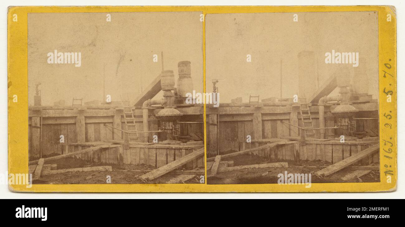 This image shows the draining engine No. 167 at work in the ...