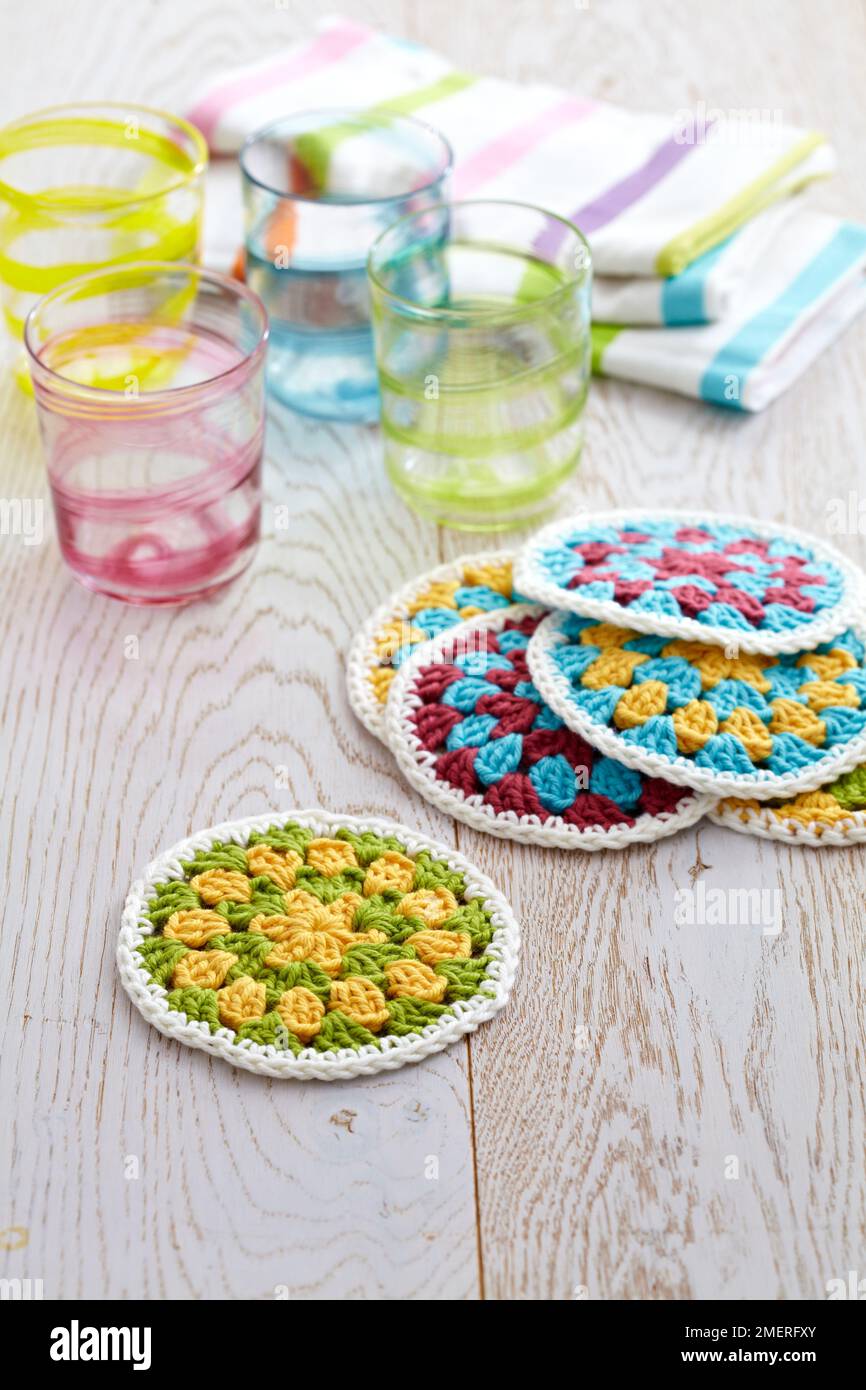 Crocheted coasters hi-res stock photography and images - Alamy