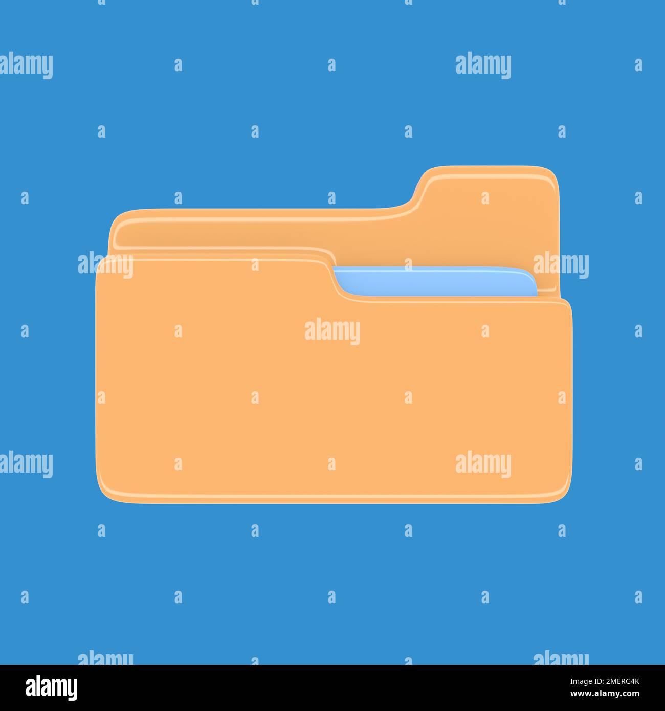 desktop interface folder isolated on blue background simple ui 3d ...