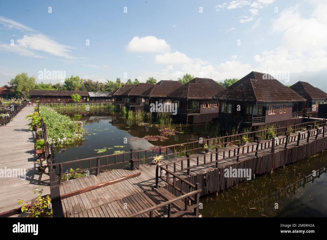 Myanmar, Eastern Myanmar, Inle Lake, Myanmar Treasure Resort Stock ...