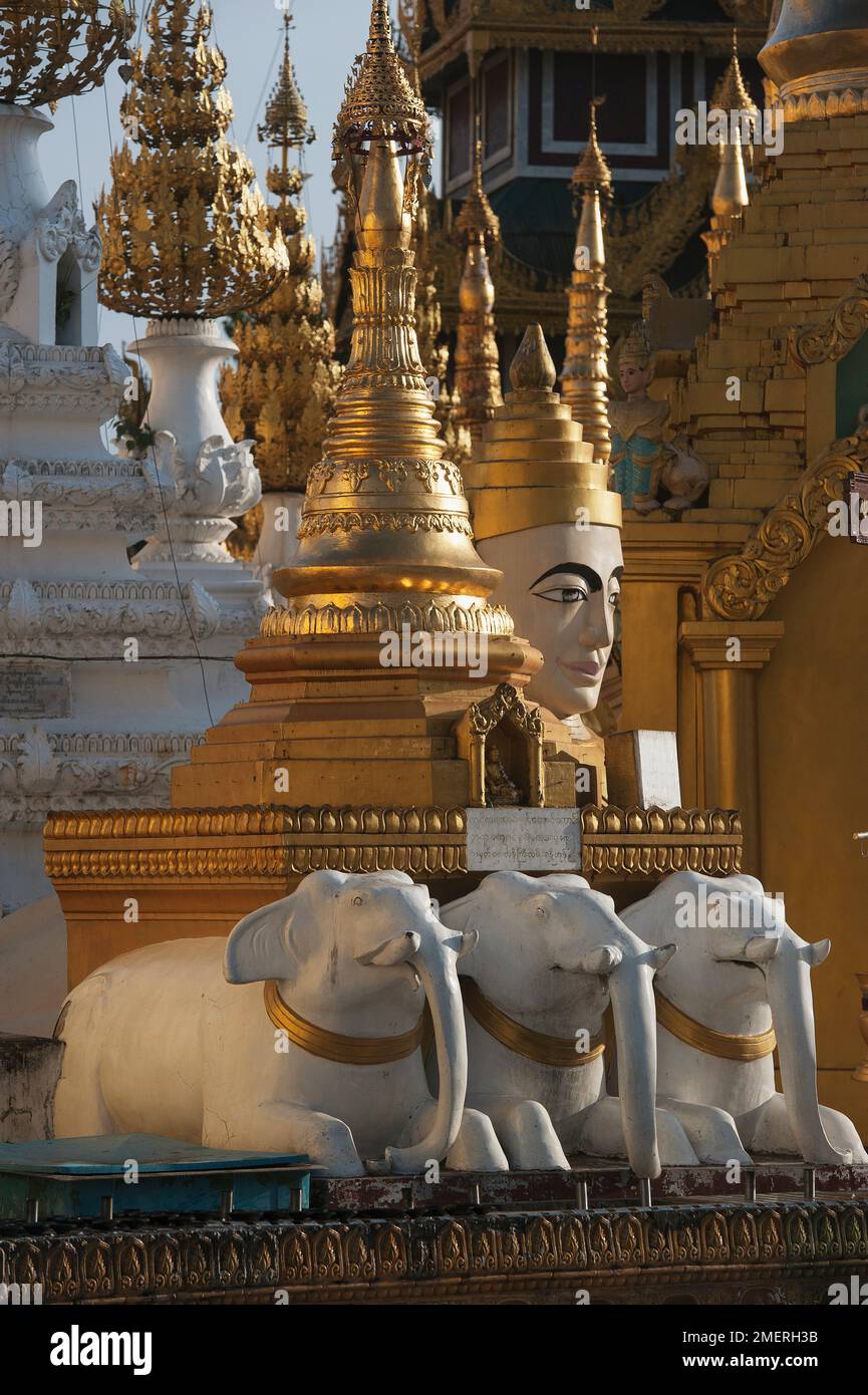Myanmar, Yangon, Shwedagon Paya, stupas Stock Photo - Alamy