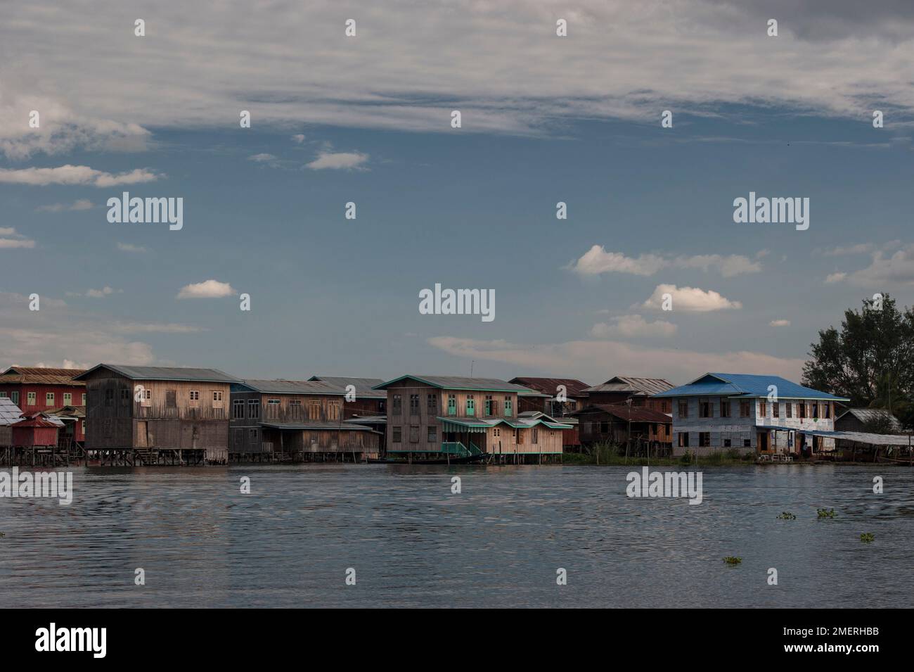 Myanmar, Eastern Burma, Inle Lake, houses on stilts and Stock Photo - Alamy