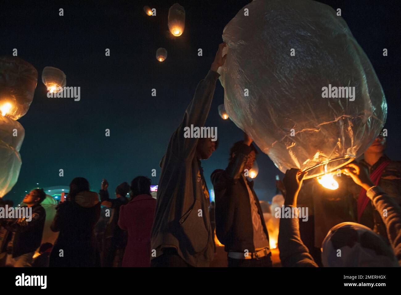 Myanmar, Eastern Myanmar, Taunggyi, Balloon Festival Stock Photo - Alamy
