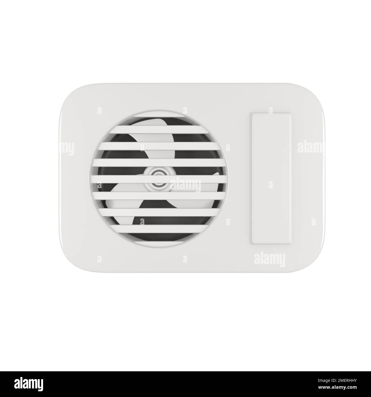 white air conditioner front view on white background 3d rendering Stock ...