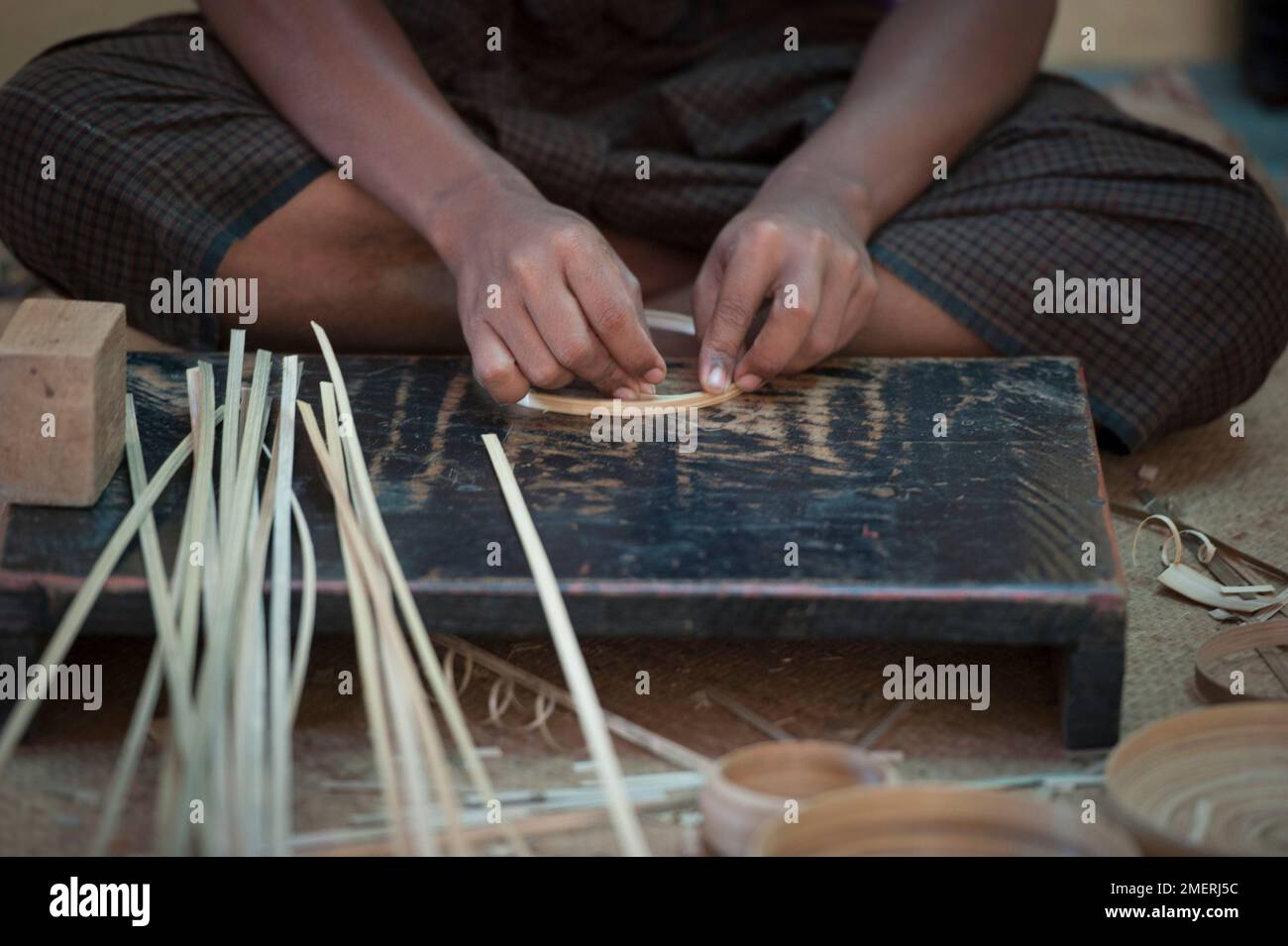 Myanmar, Western Burma, Bagan, Golden Cuckoo Lacquerware workshop ...