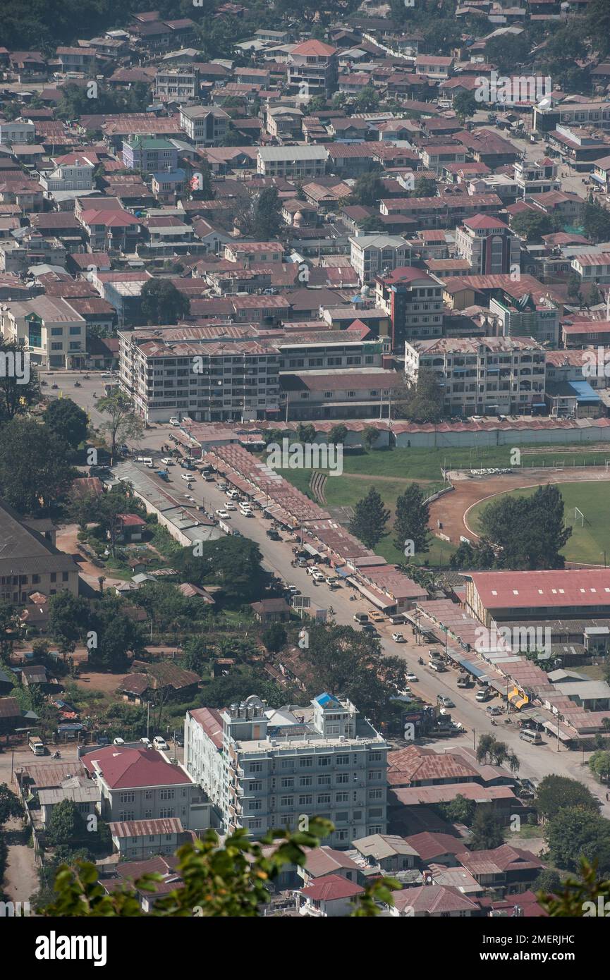 Myanmar, Western Burma, Taunggyi, general view Stock Photo - Alamy