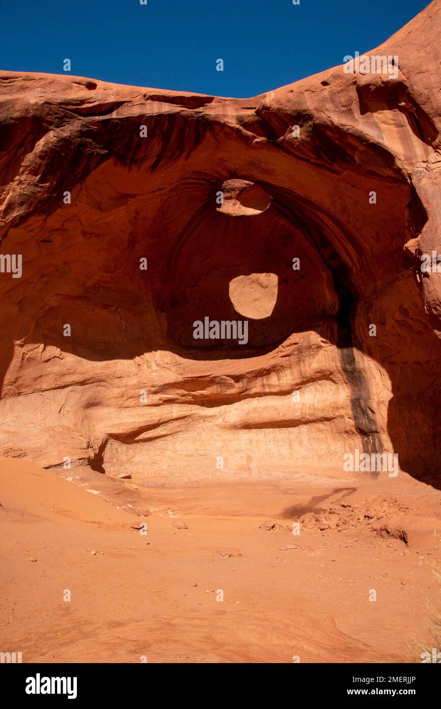 Big Hogan is one of the sandstone arches in Monument Valley, AZ, USA ...