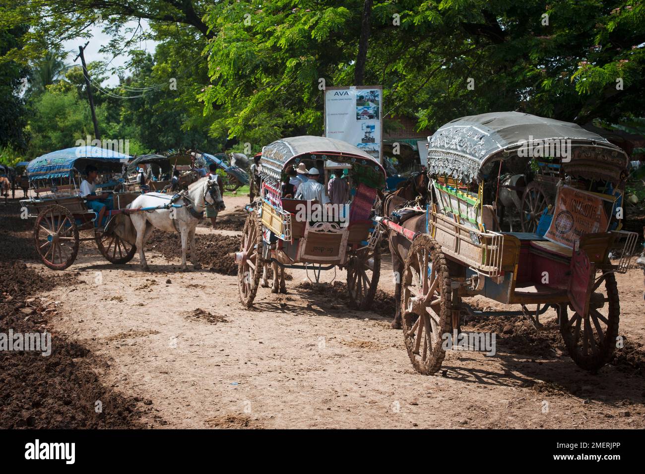Myanmar, Mandalay Region, Inwa, carriages Stock Photo - Alamy