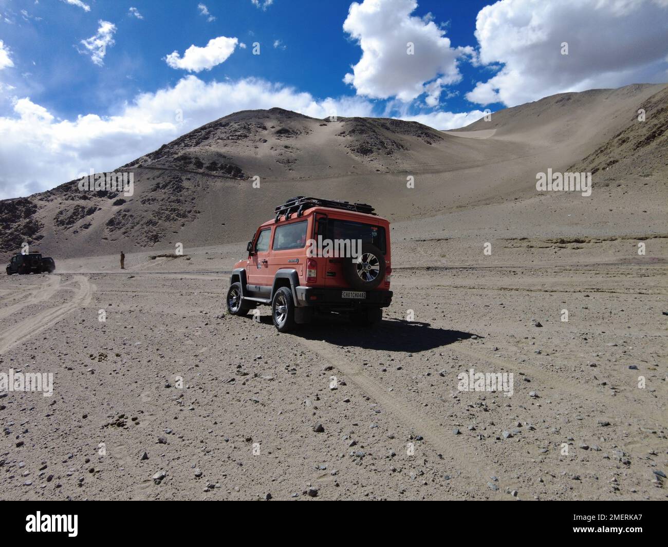 Ladakh, India - August 24th, 2022: SUV Car in Mountais, Road trip in ...