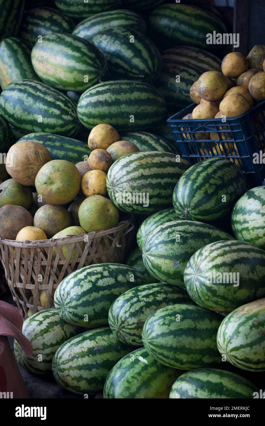 Myanmar, Northern Myanmar, Bhamo, fruit in market Stock Photo - Alamy