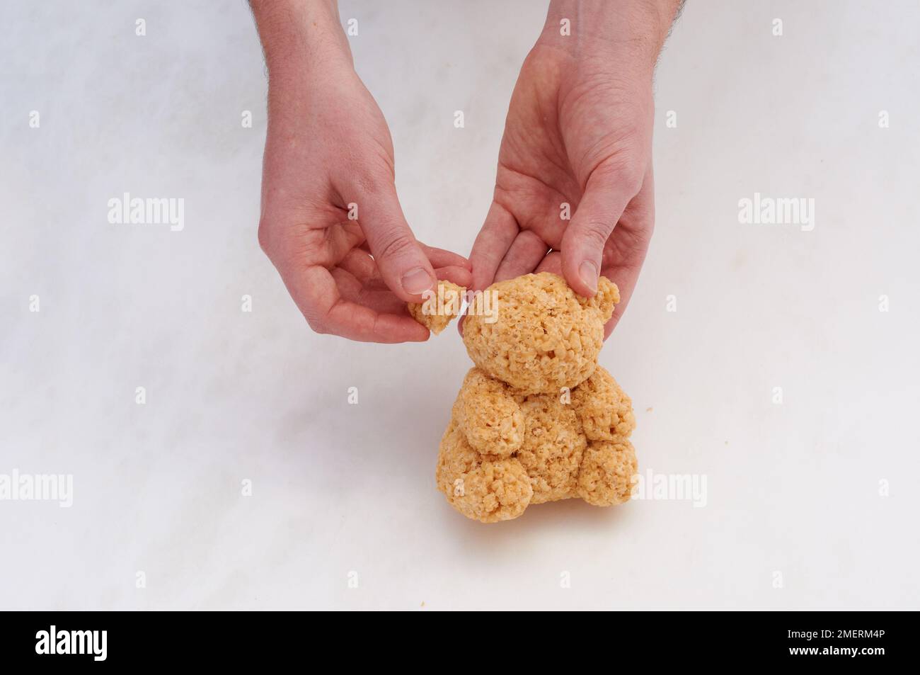 Crisp rice mould of teddy bear Stock Photo - Alamy