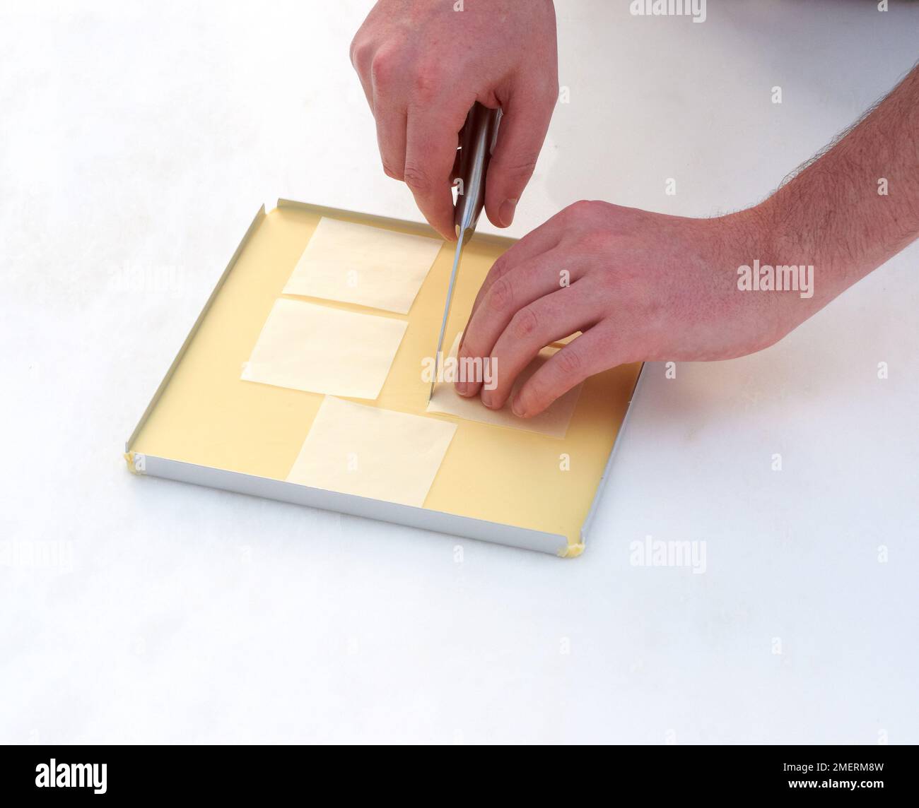 Cutting shapes from fondant icing Stock Photo - Alamy