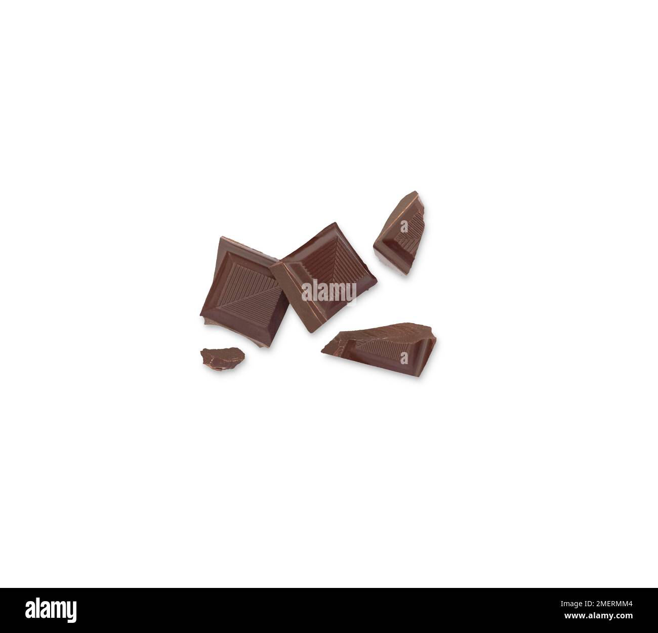 Broken chunks of chocolate Stock Photo - Alamy