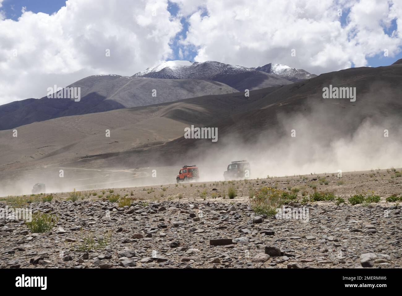 Ladakh, India - August 24th, 2022: SUV Car in Mountais, Road trip in ...