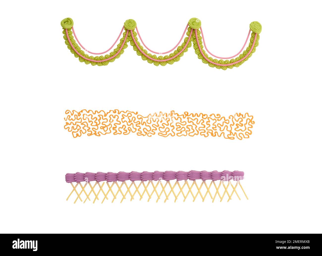 Patterns created with colourful icing Stock Photo - Alamy