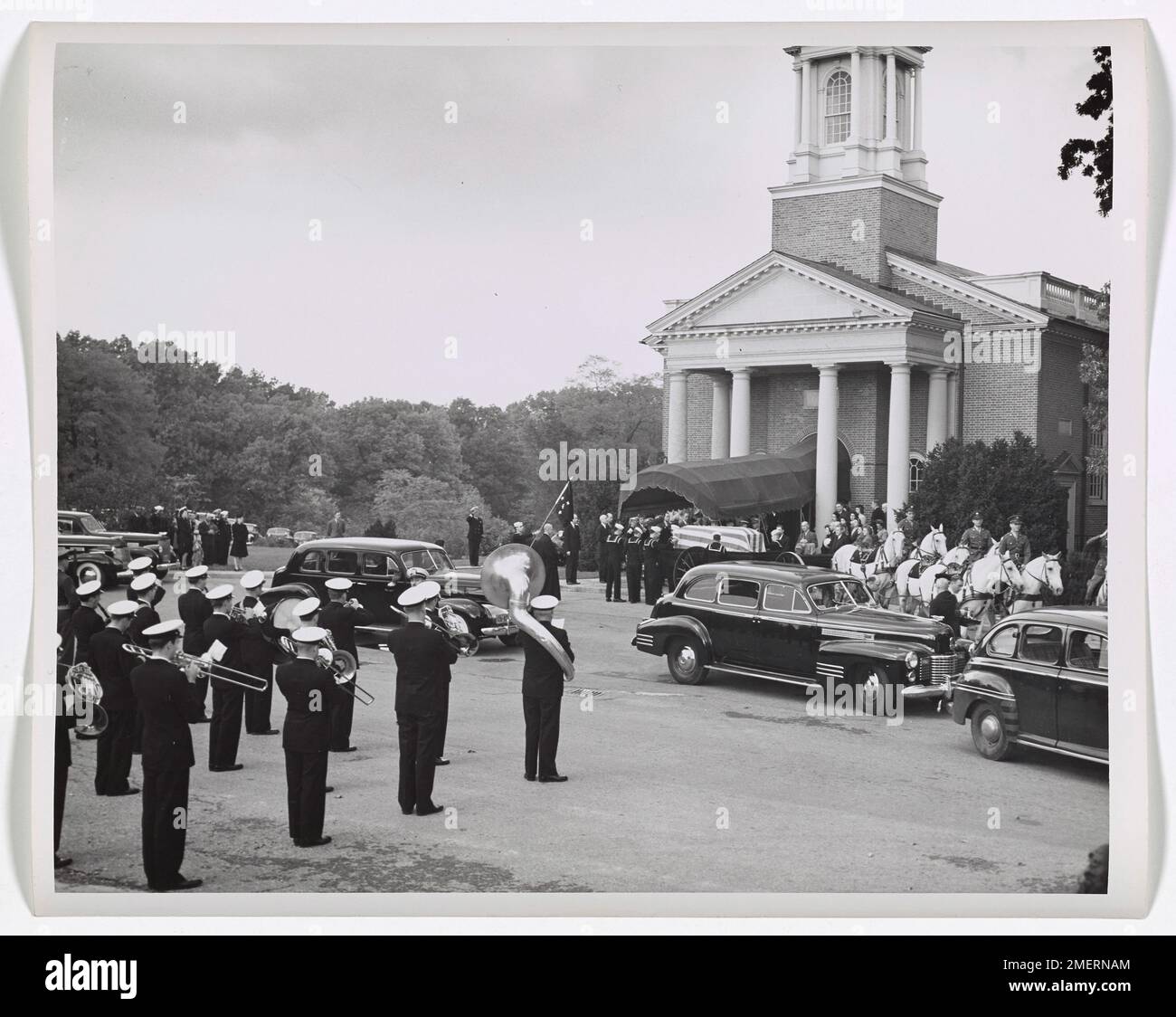 The funeral of Admiral Russell R. Waesche, a significant figure in U.S ...