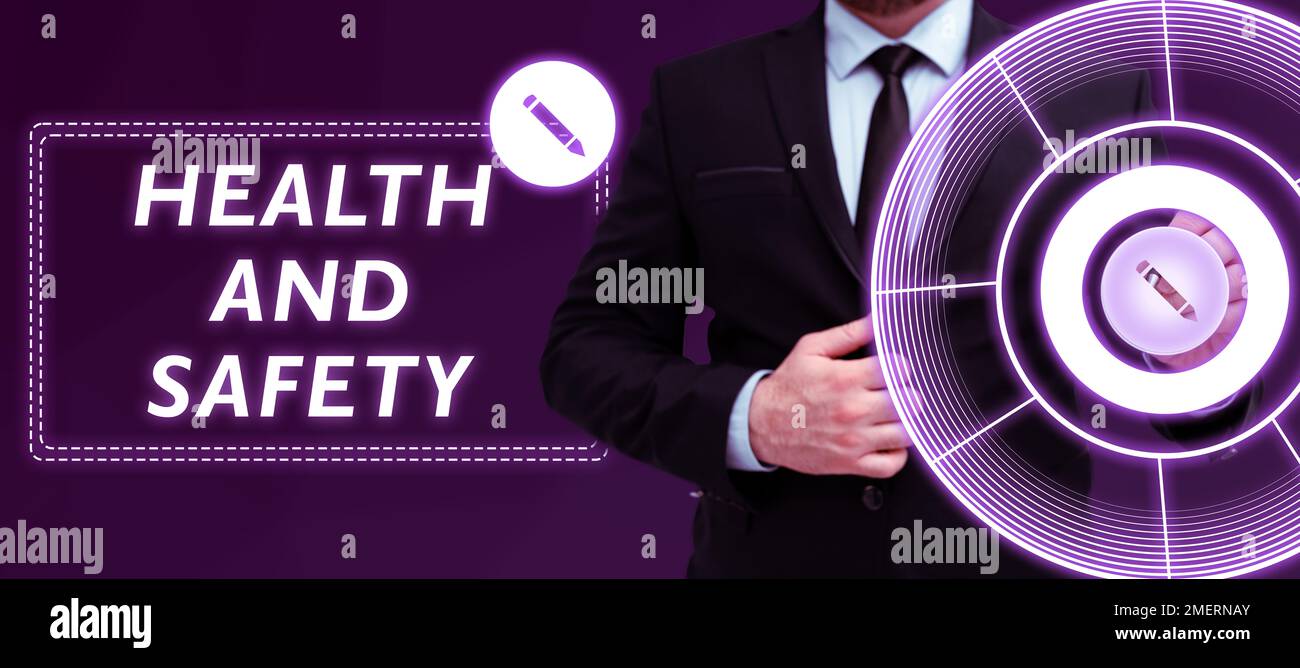 Inspiration showing sign Health And Safety, Business concept Taking the ...