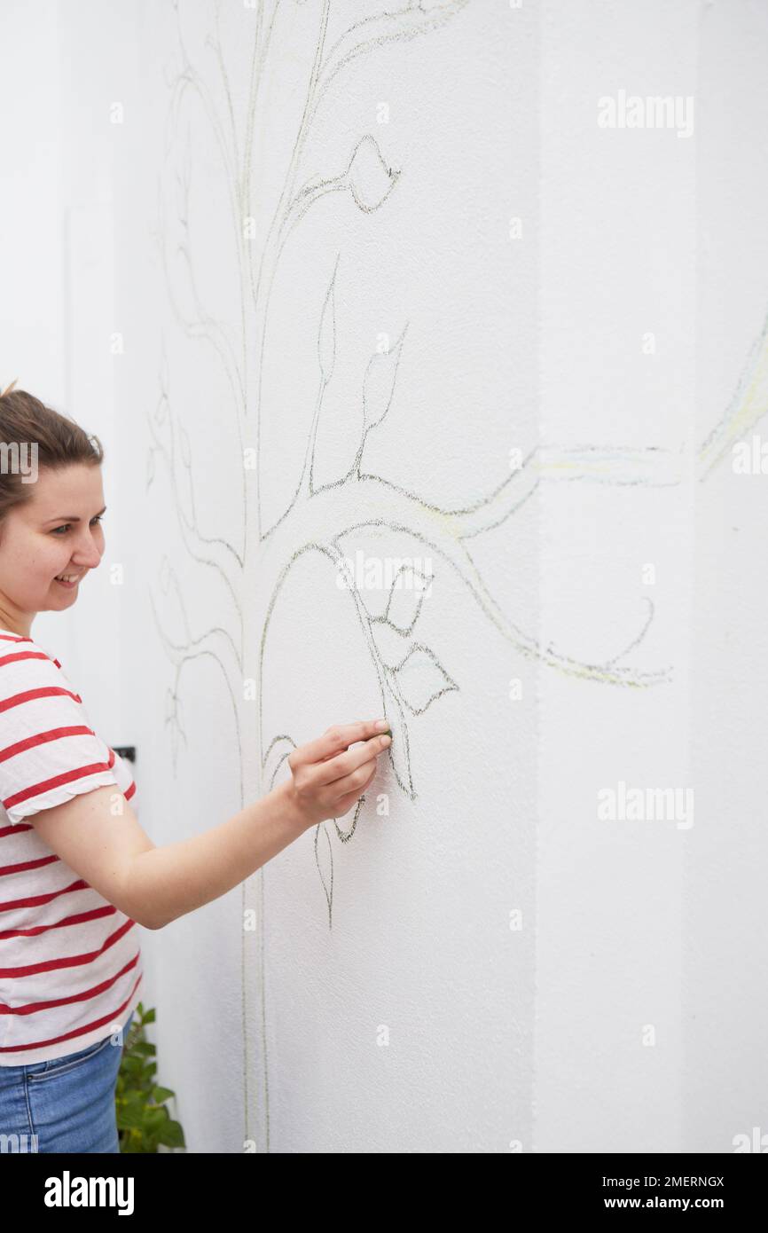 Waist up drawing woman hi-res stock photography and images - Alamy