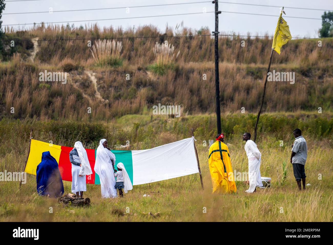 Apostolic Pentecostals celebrate Easter in field in the Johannesburg ...