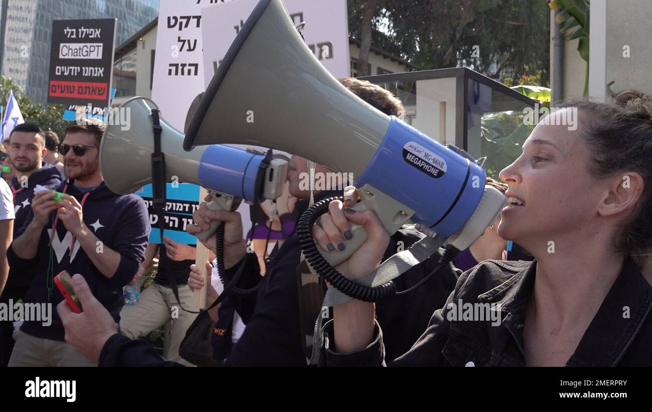 TEL AVIV, ISRAEL - JANUARY 24: Hundreds of Israeli high-tech company ...