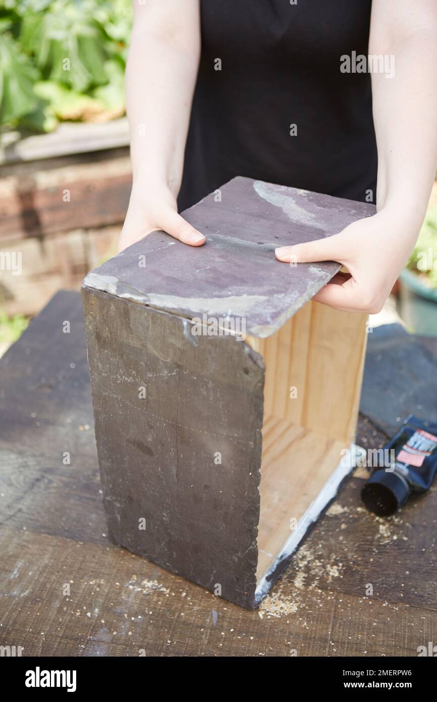 Slate box planter hi-res stock photography and images - Alamy