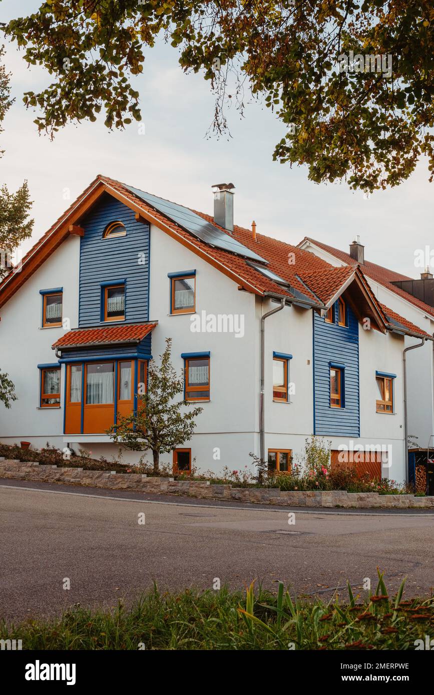 Traditional Small House With Beautiful Outdoor Decor Facade In Germany ...