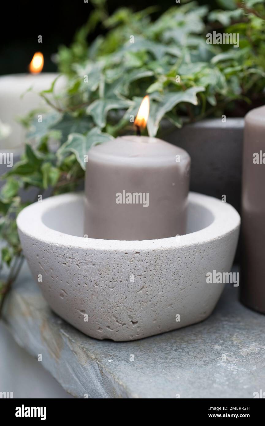 Ignited candle hi-res stock photography and images - Alamy
