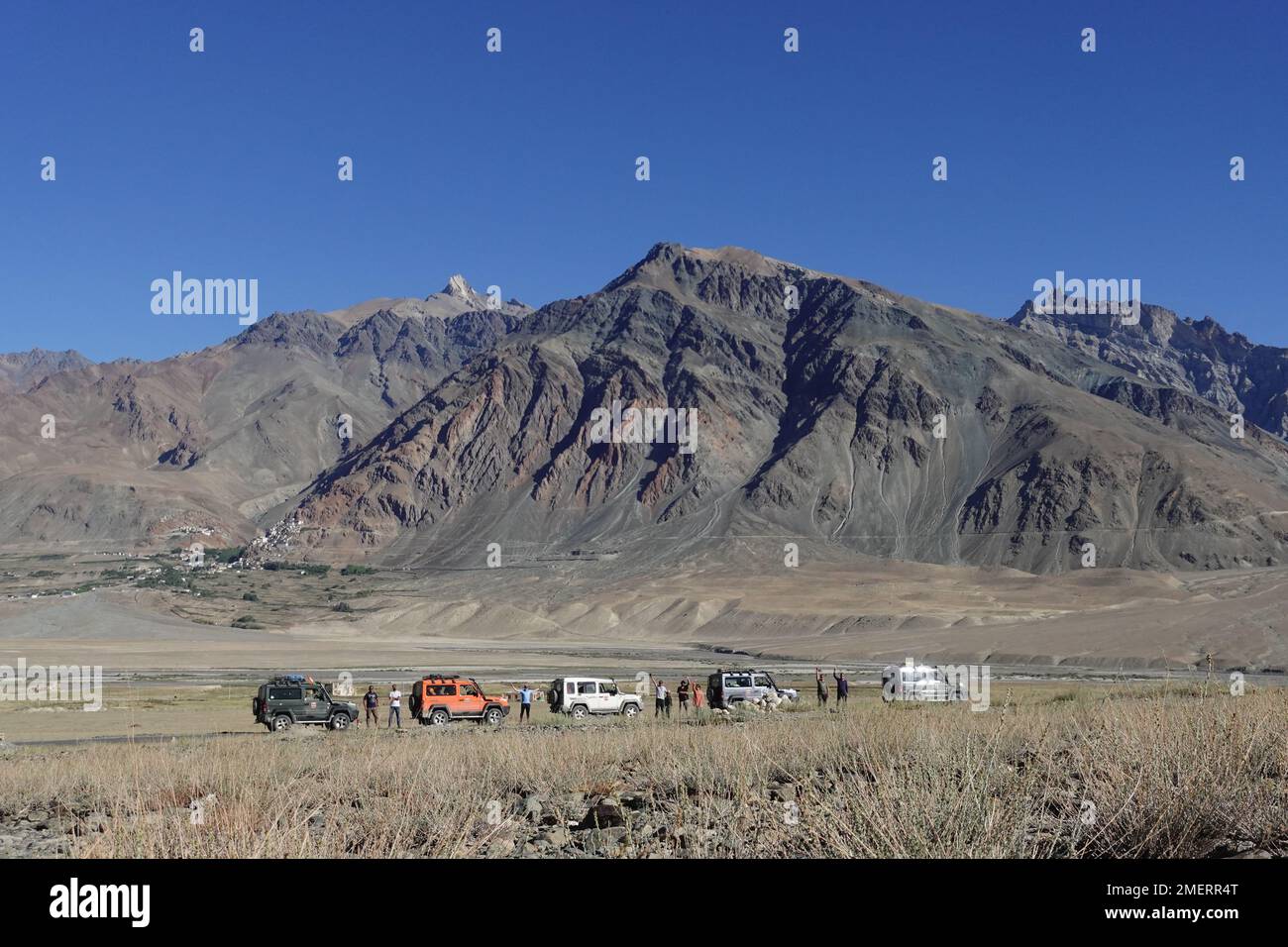 Ladakh, India - August 24th, 2022: SUV Car in Mountais, Road trip in ...