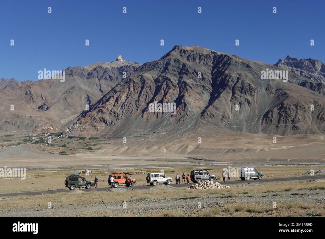 Ladakh, India - August 24th, 2022: SUV Car in Mountais, Road trip in ...