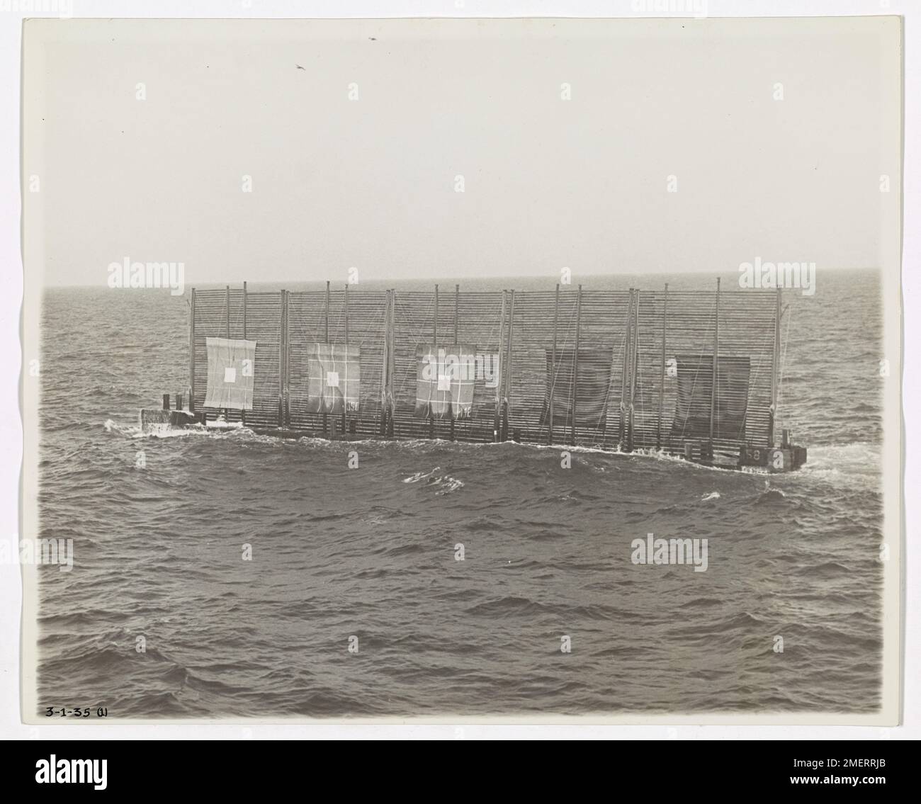 A target raft is deployed for long- and short-range battle practice ...