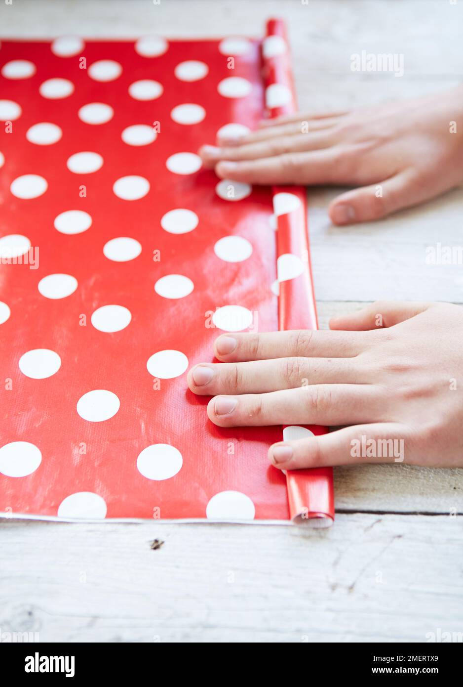 Rolling sheet of oilcloth Stock Photo - Alamy