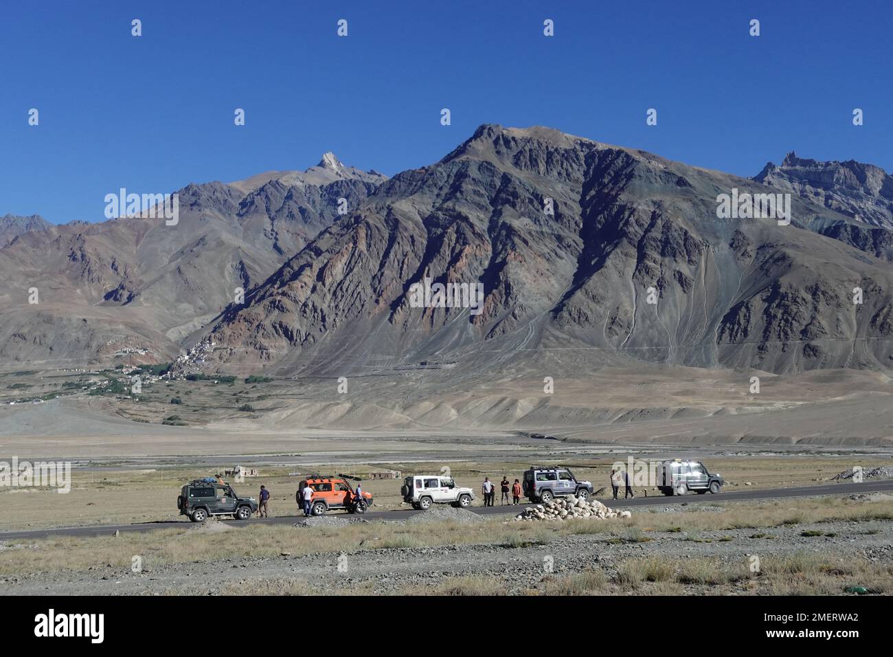 Ladakh, India - August 24th, 2022: SUV Car in Mountais, Road trip in ...
