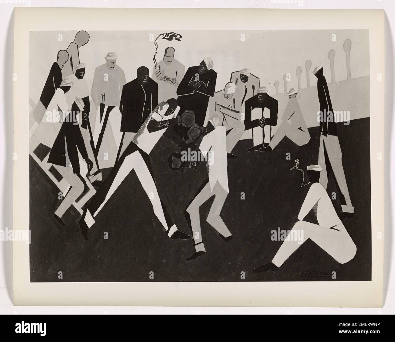 Sea Fight. This image depicts two Coast Guardsmen in a boxing match ...