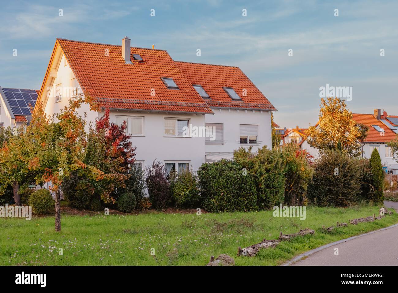 Traditional Small House With Beautiful Outdoor Decor Facade In Germany ...