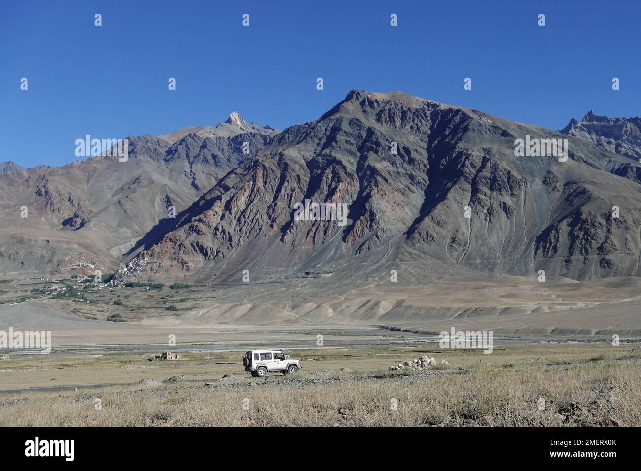 Ladakh, India - August 24th, 2022: SUV Car in Mountais, Road trip in ...