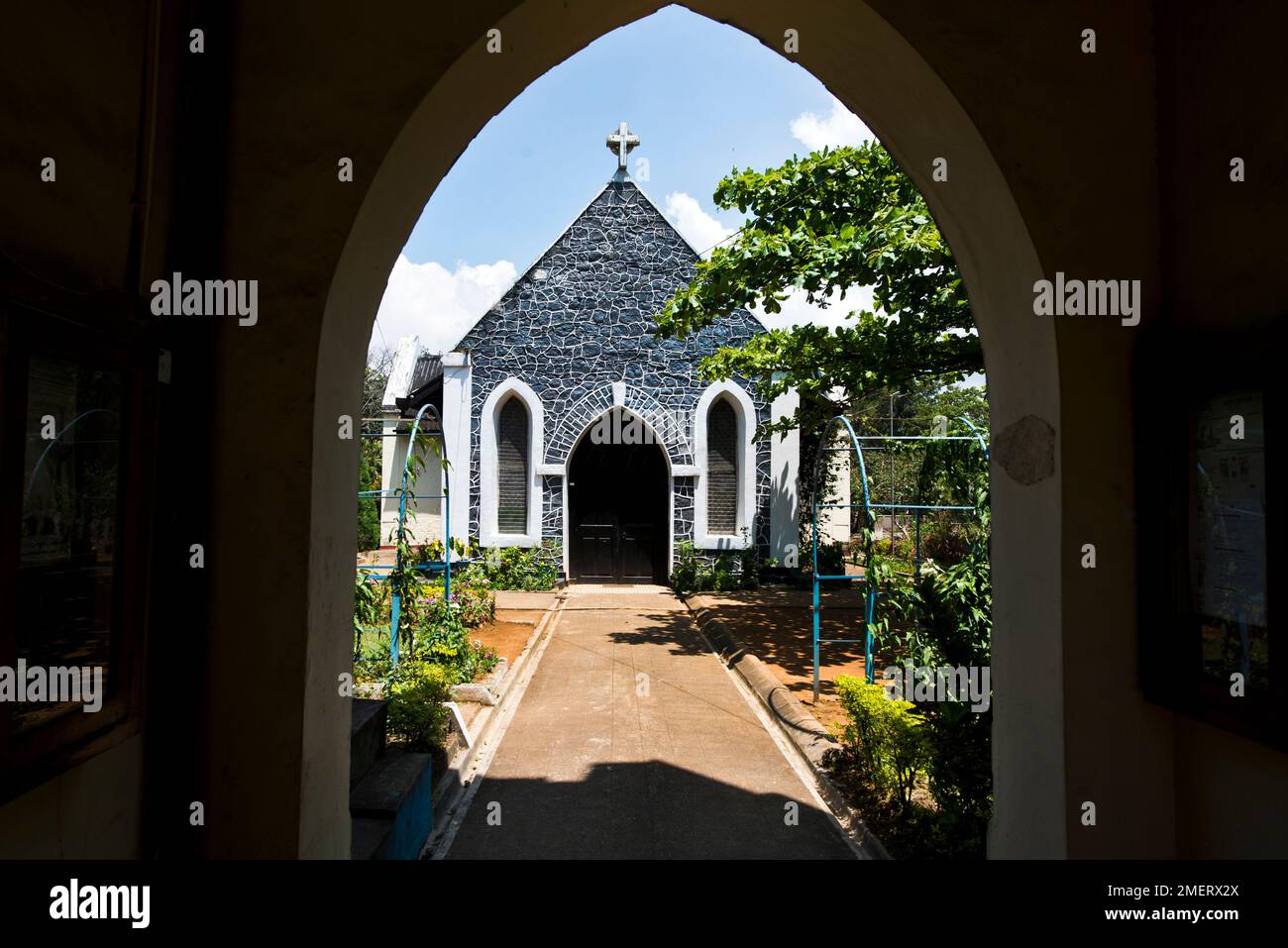 Badulla, Province of Uva, Sri Lanka, St Mark's Church, seen through ...