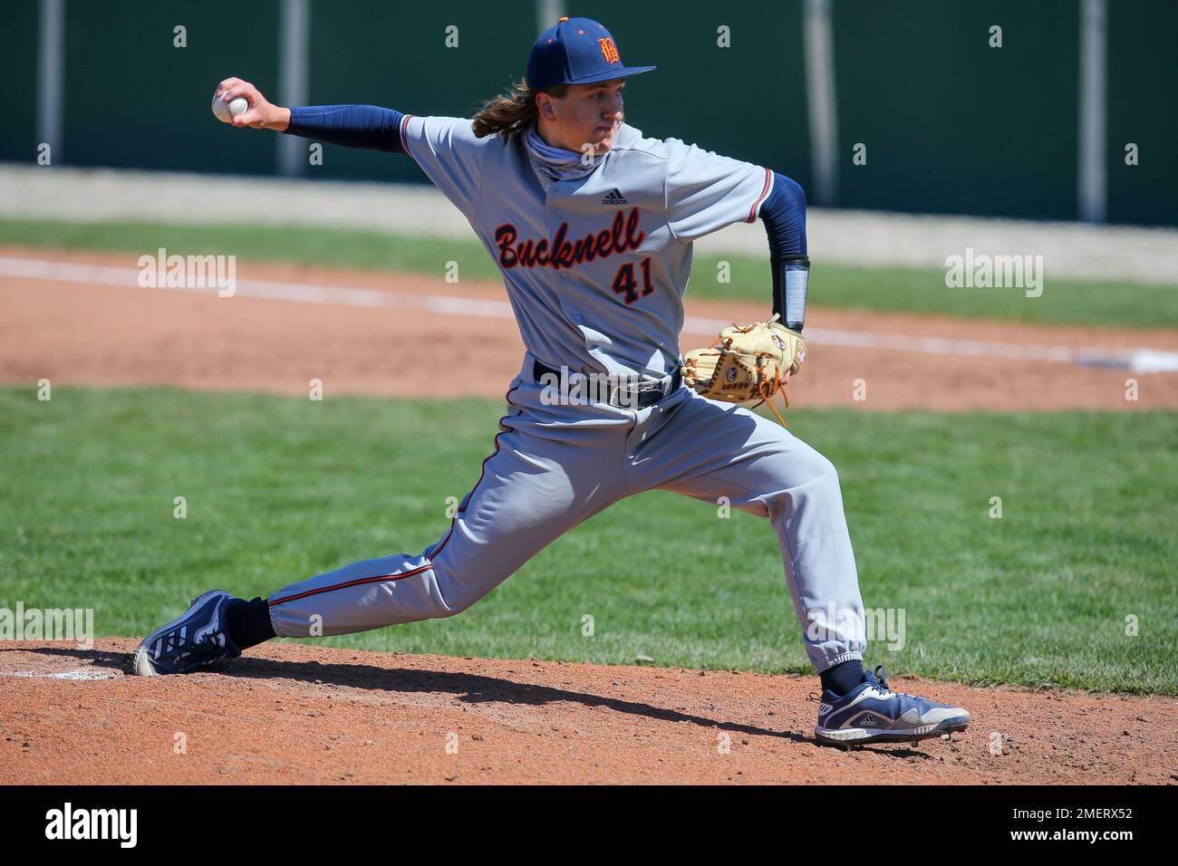 Bucknell's Graeme Carroll (41) pitches during an NCAA baseball game ...