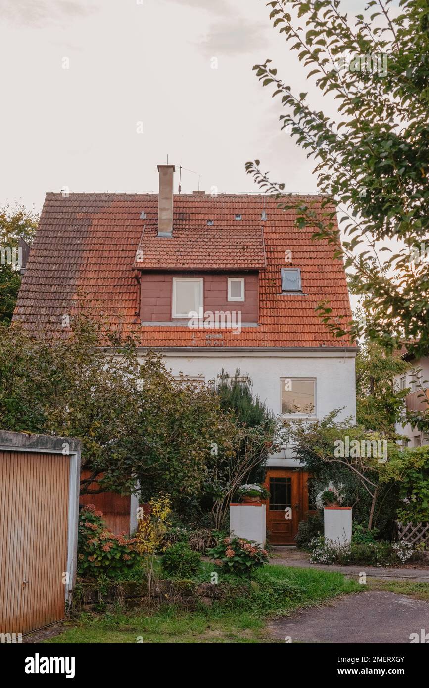 Traditional Small House With Beautiful Outdoor Decor Facade In Germany ...