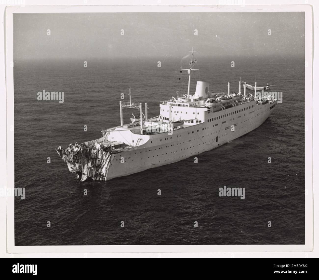 A dramatic image shows the aftermath of the collision between the ...