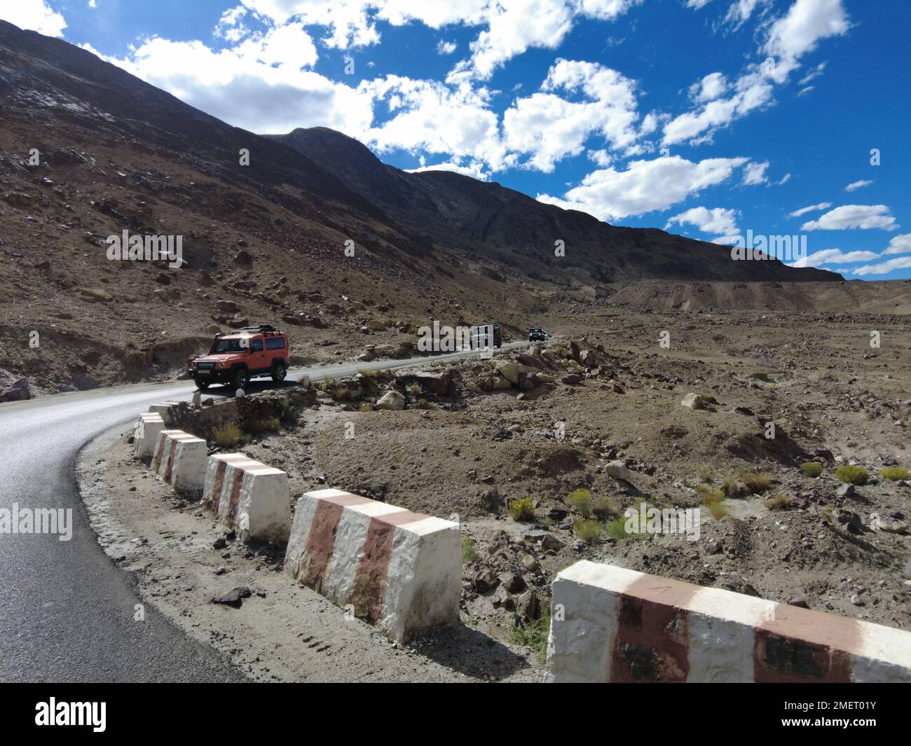 Ladakh, India - August 24th, 2022: SUV Car in Mountais, Road trip in ...