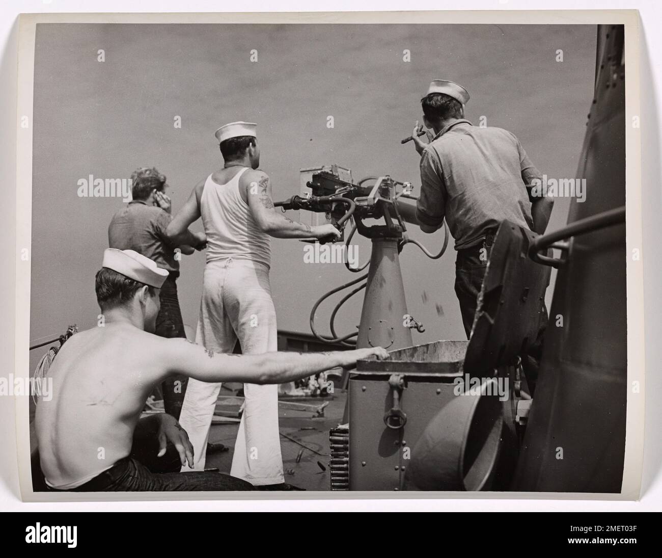Action at Sea. On the target are these alert, fighting Coast Guardsmen ...