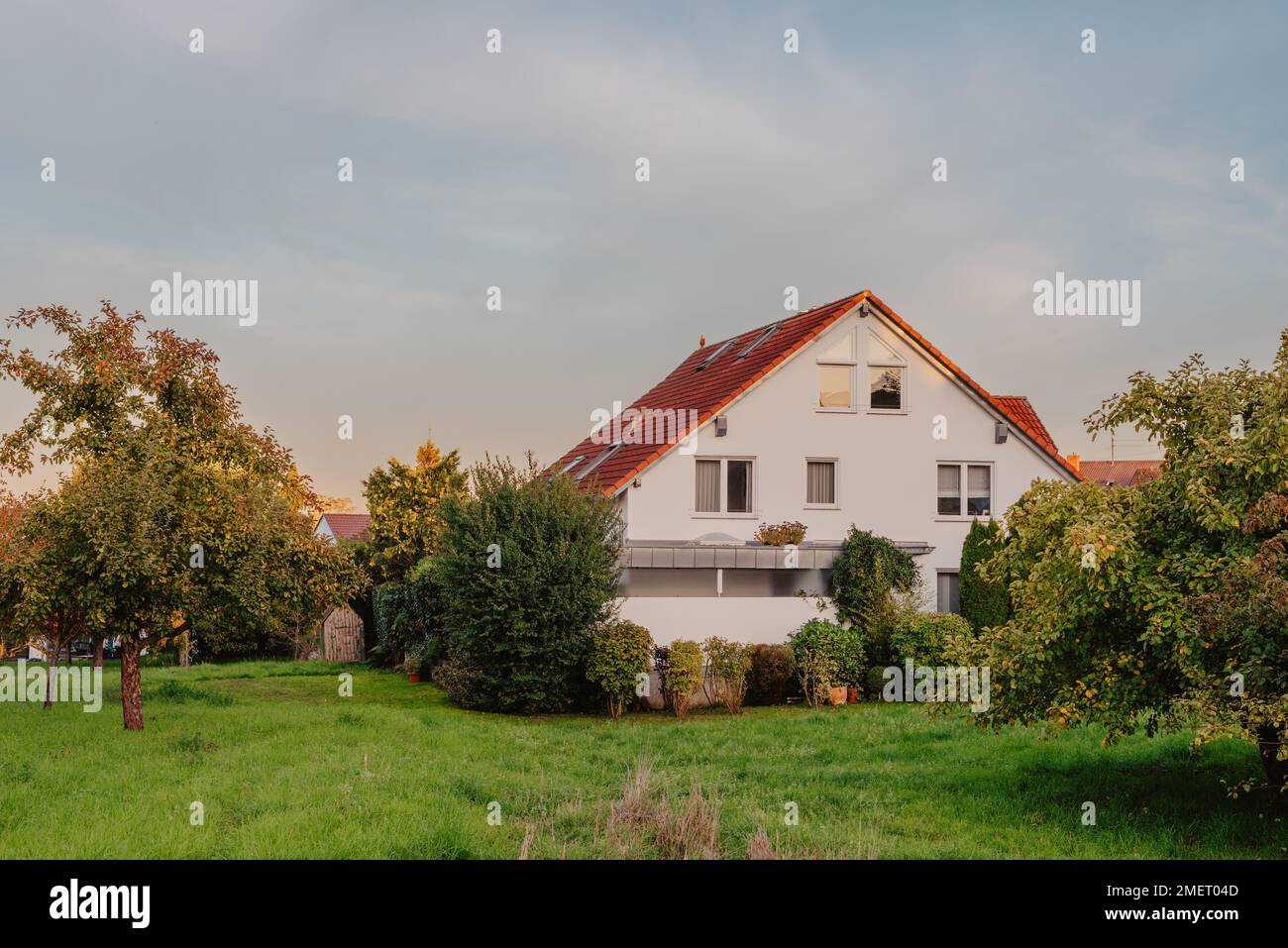 Traditional Small House With Beautiful Outdoor Decor Facade In Germany ...