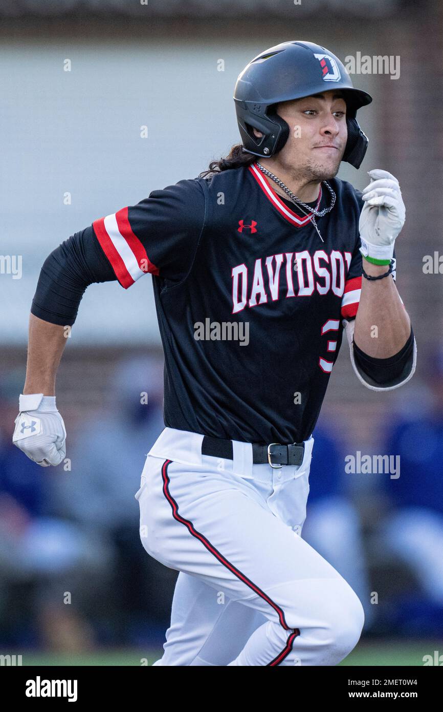Davidson OF Trevor Candelaria (33) during an NCAA baseball game on ...