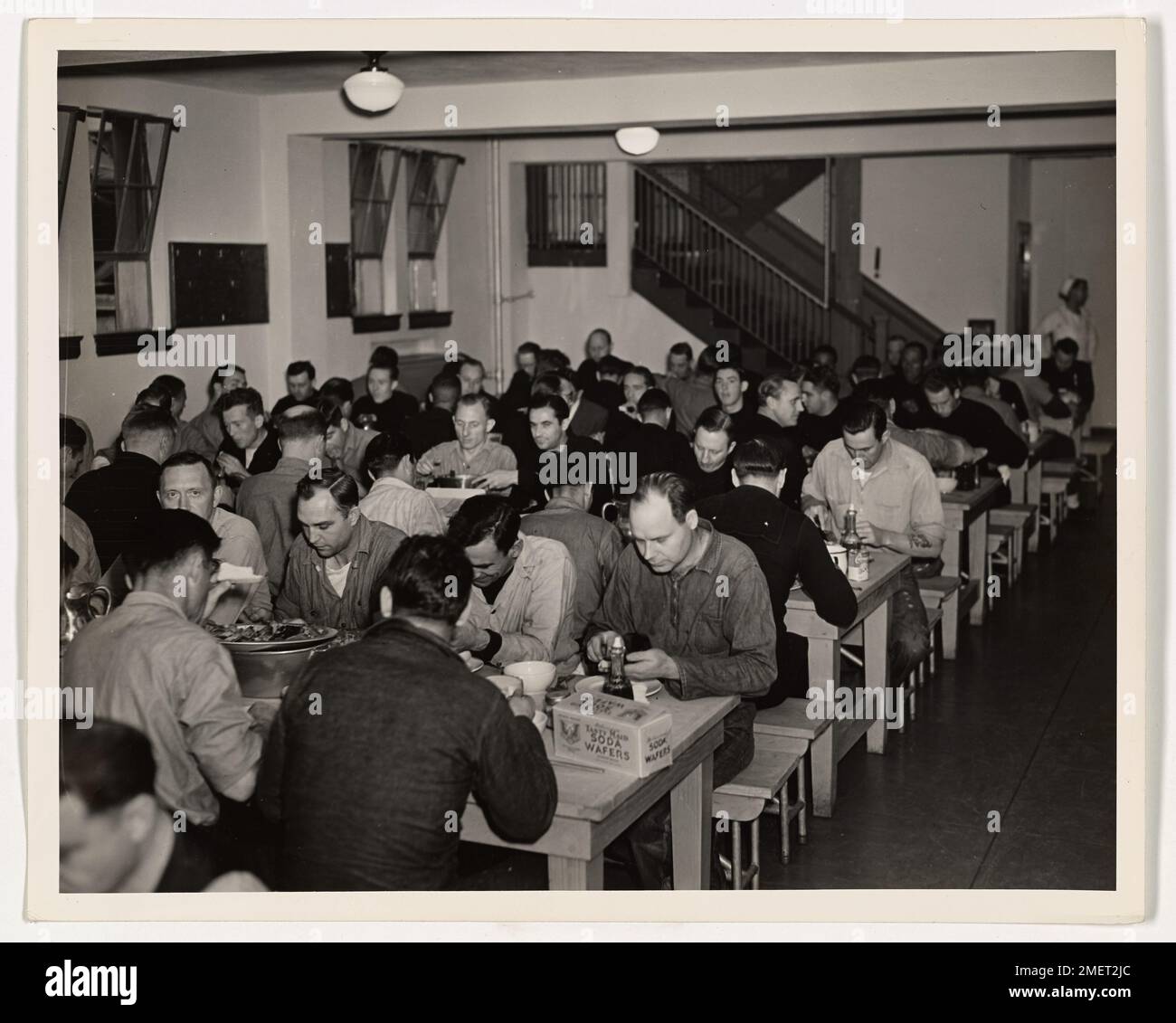 Unlicensed and Enlisted Coast Guard Personnel at Lunch. This image ...