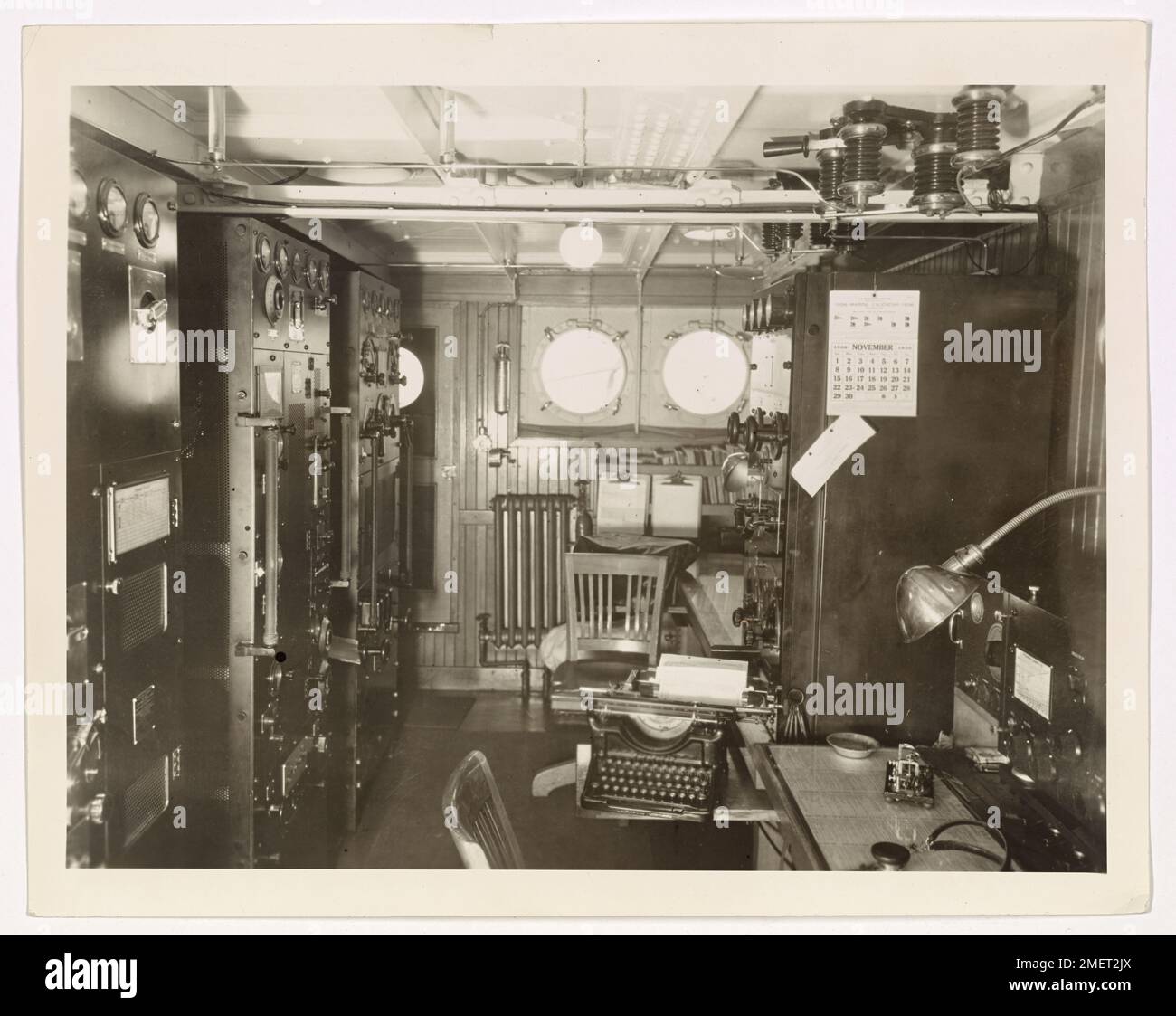The interior of the radio room aboard the U.S. Coast Guard Cutter TAHOE ...