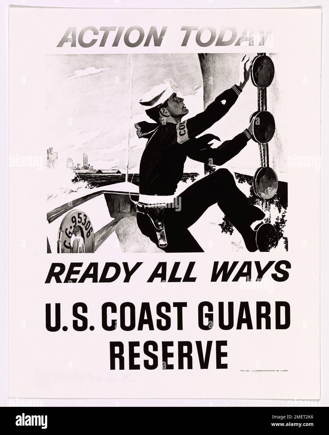 This Coast Guard reserve recruiting poster promotes readiness for ...